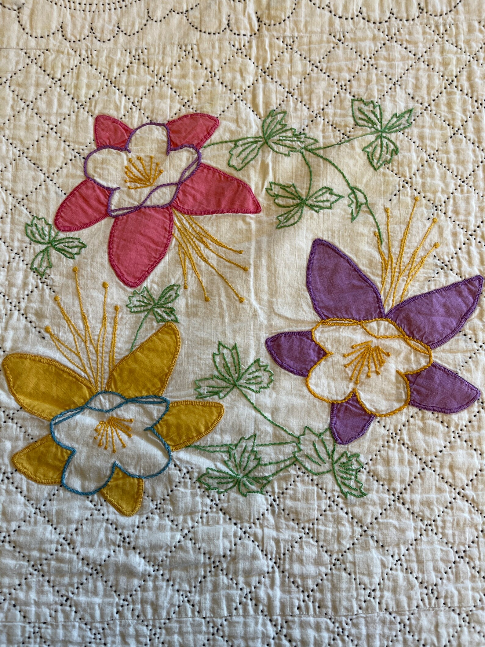 Spring Hand Embroidered Quilt - Etsy