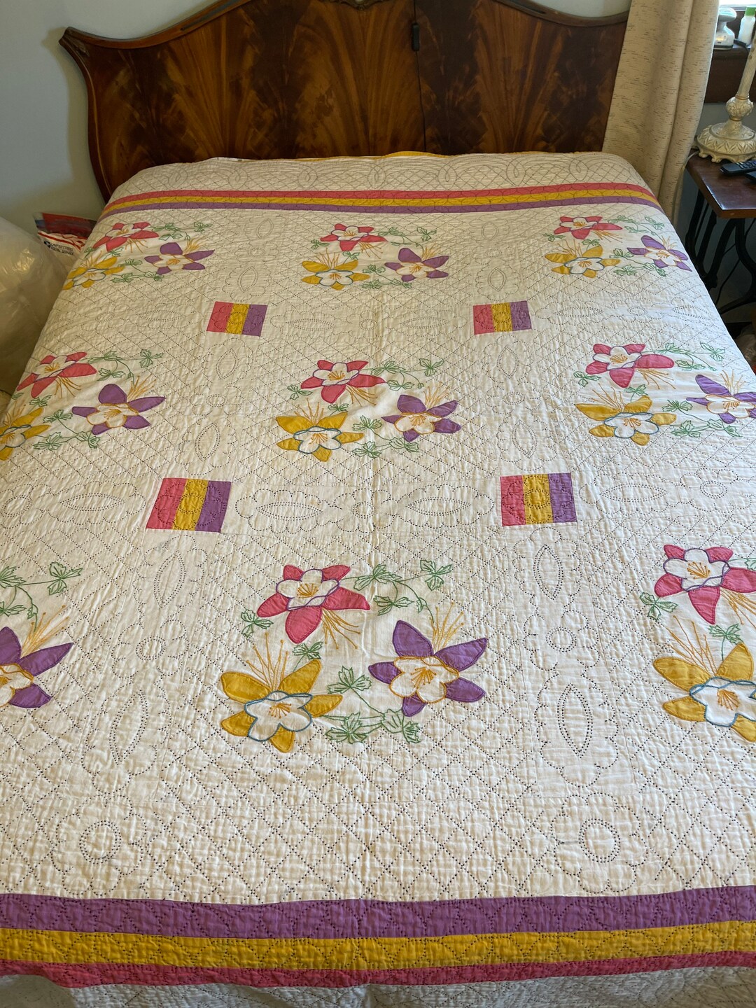 Spring Hand Embroidered Quilt - Etsy