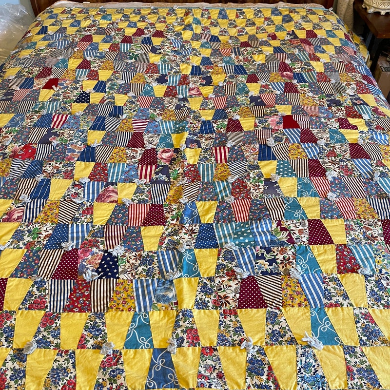 Tumbling Block Quilt - Etsy