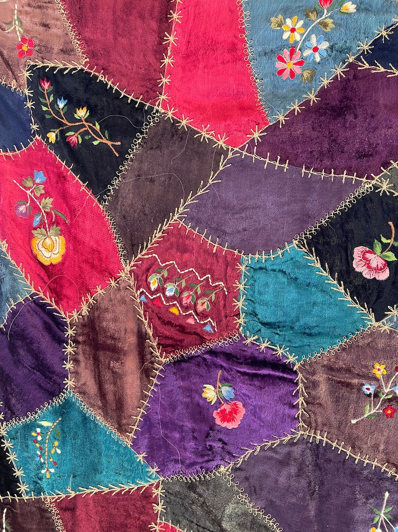 Stunning Small Crazy Quilt - Etsy