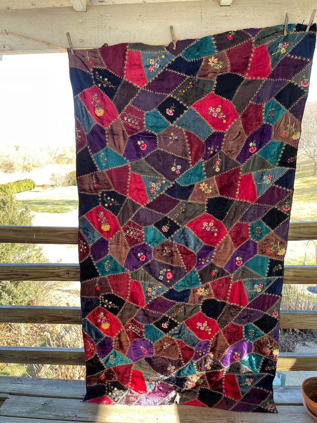 Stunning Small Crazy Quilt - Etsy