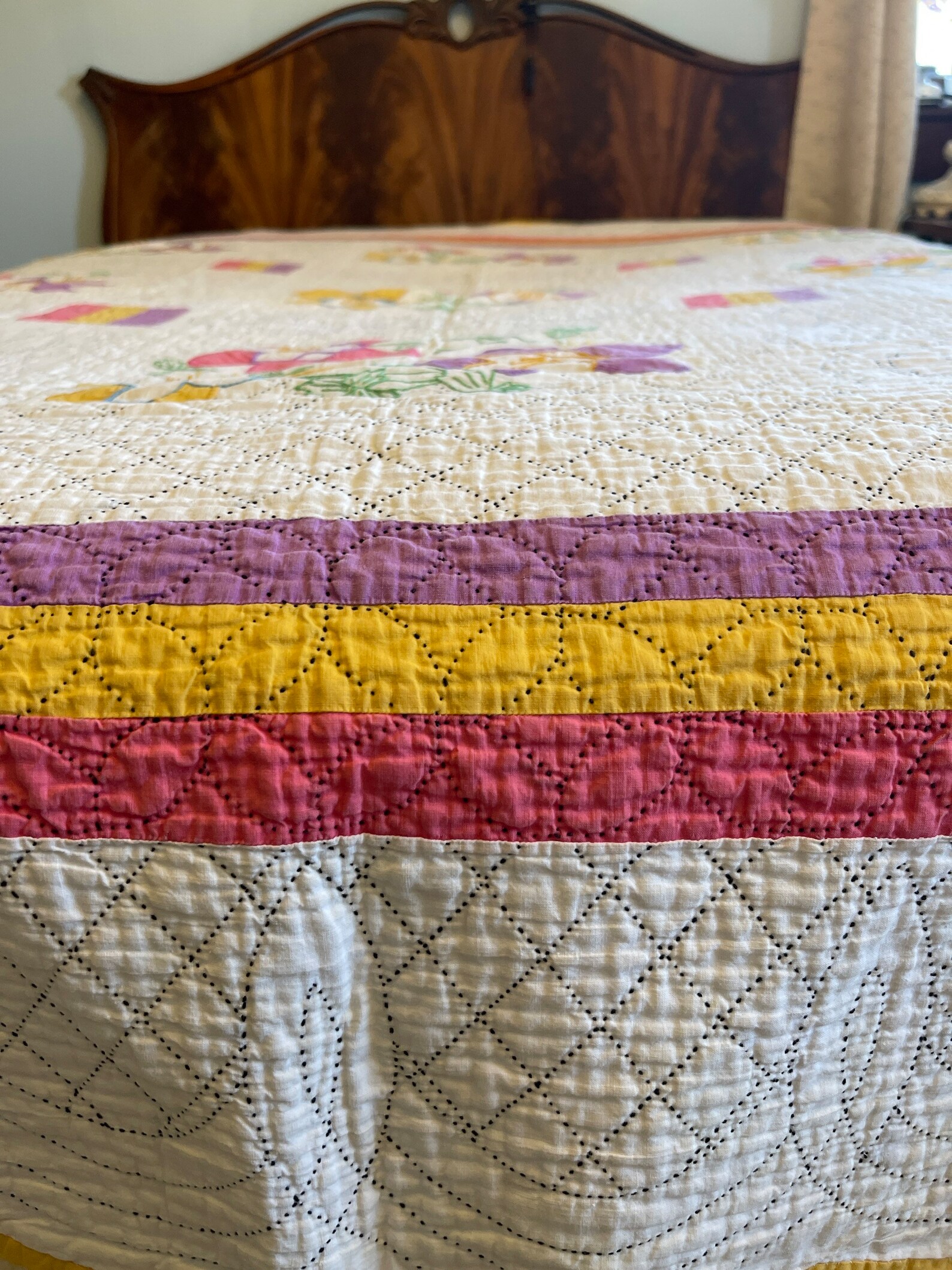 Spring Hand Embroidered Quilt - Etsy