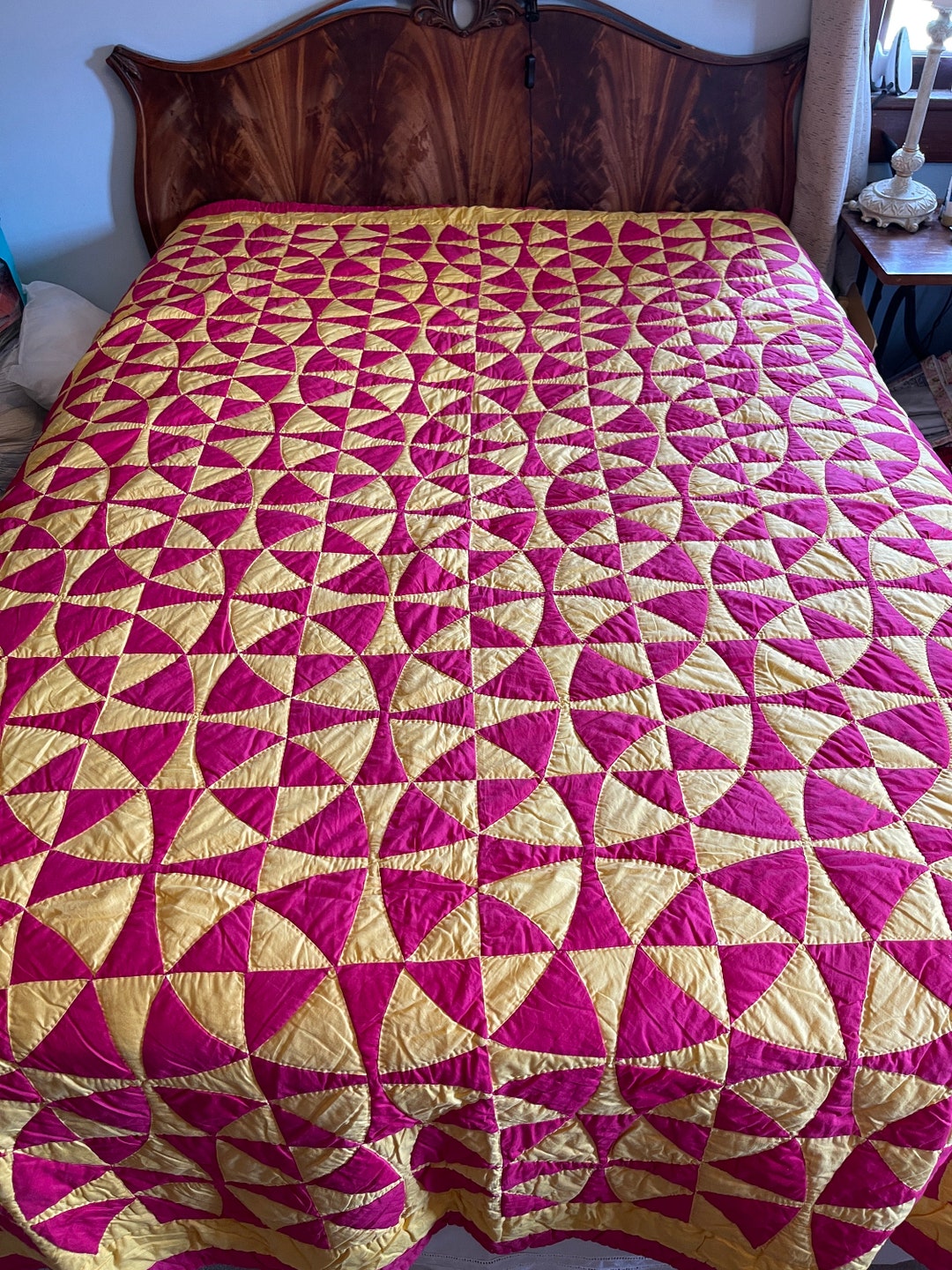 Winding Ways Red and Yellow Quilt - Etsy