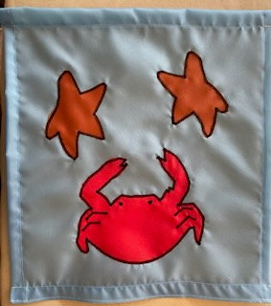 Crab and Starfish Beach / Seashore / Ocean Nautical Garden Mini Flag - Etsy