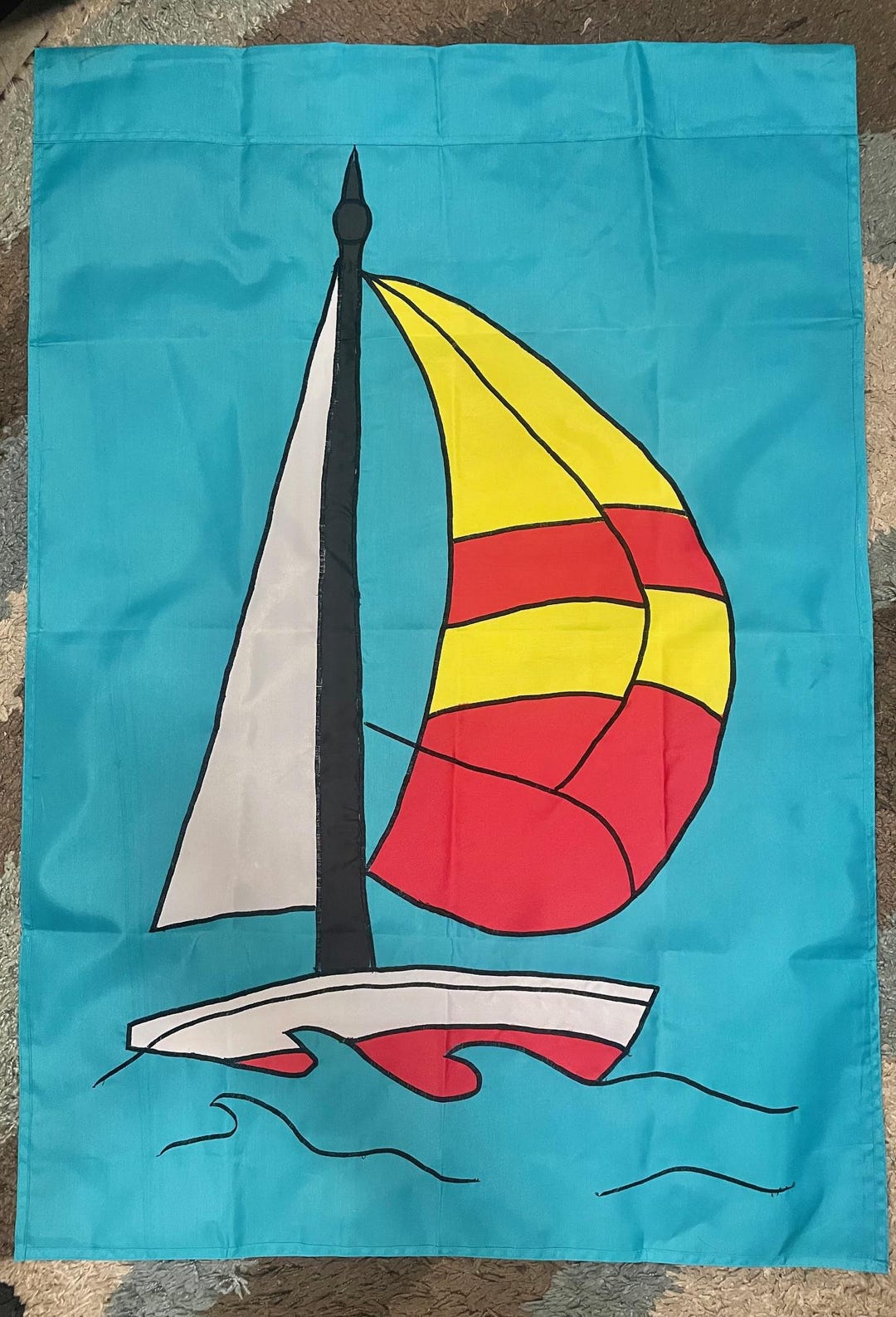 Sailboat and Sailing Beach / Lake / Ocean / Nautical Large Decorative ...