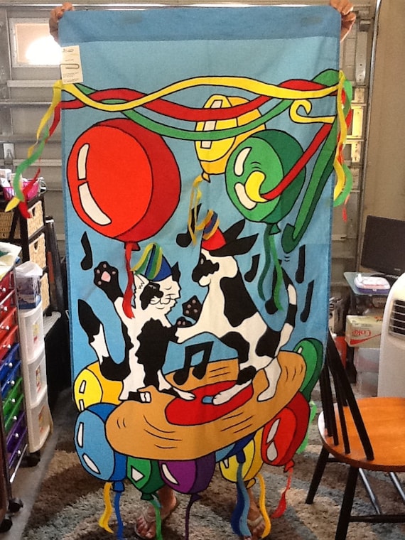 Party Animals Celebration / Party Handmade Decorative Flag | Etsy