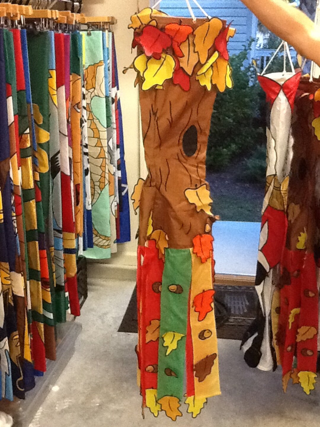 Fall / Autumn Leaves and Acorns Appliqued Windsock - Etsy