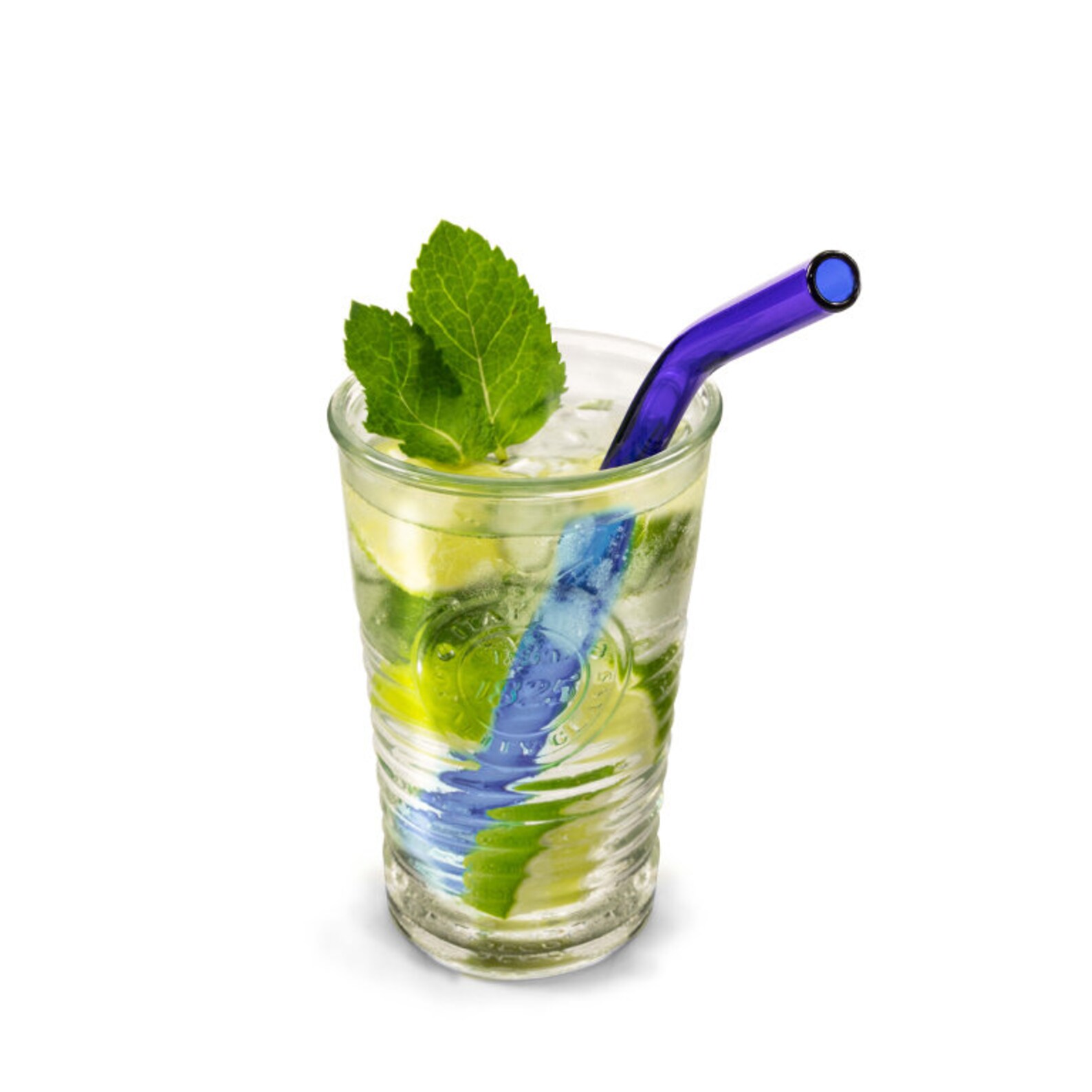1 Pc. Colored Glass Straw, Single, 10 Mm,curved - Etsy