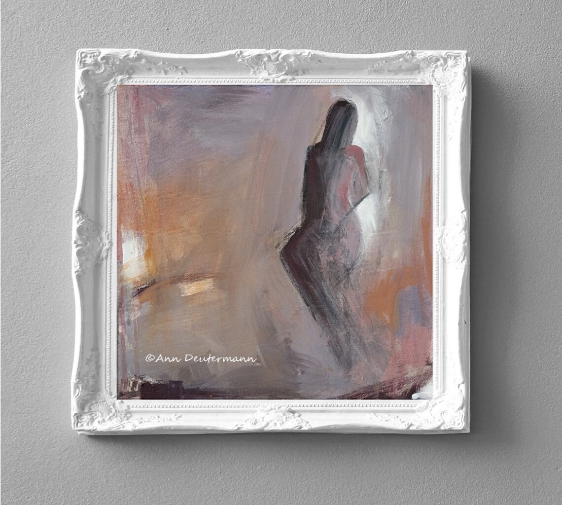 Female Figure Painting Abstract Lavender Print Digital Download Art - Etsy