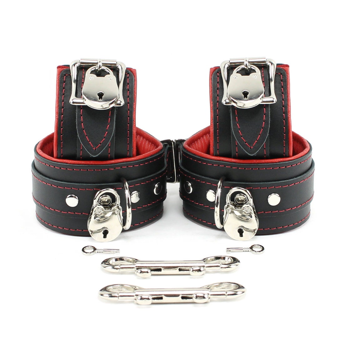 Amazing BDSM Restraints Set | Locking Padded Cuffs | Wrist or Ankle | Mandrake by Oddo Leather ...