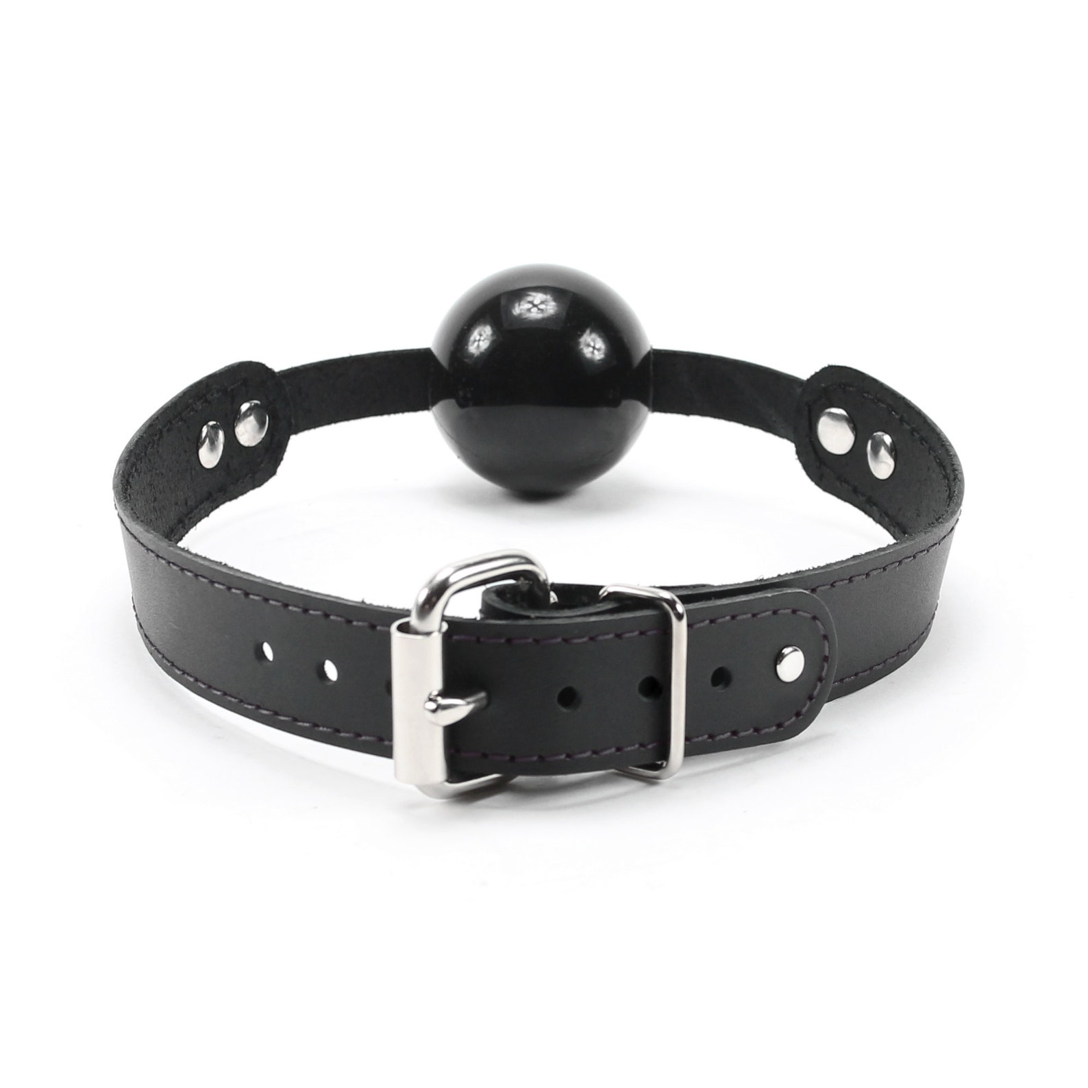 BDSM Ball Gag Leather and Silicone Adjustable Ball Gag - Etsy
