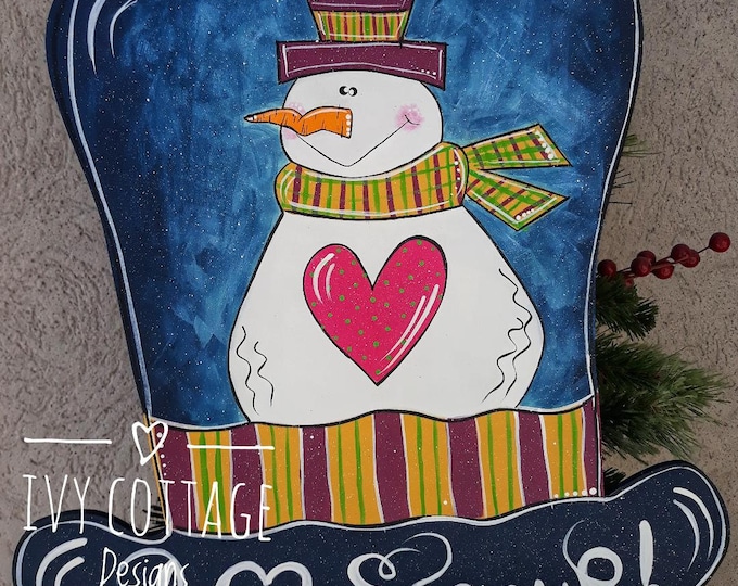 Winter Door Hanger Blank Winter Blank Door Hanger DIY Christmas Door ...