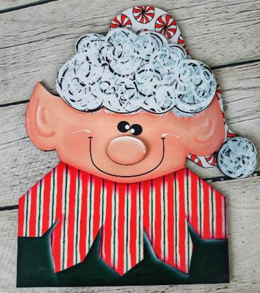 Elf Wreath Attachment, Holiday Sign, Christmas Decor, Santas Helper ...