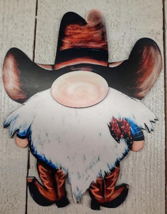 Cowboy Gnome Wreath Sign Rodeo Decor Western Interchangeable - Etsy