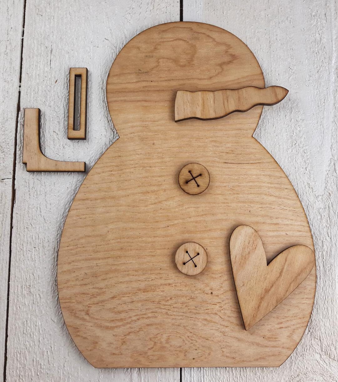 UNFINISHED Wood Snowman Blank, Winter Craft Kit, DIY Snowman Craft - Etsy