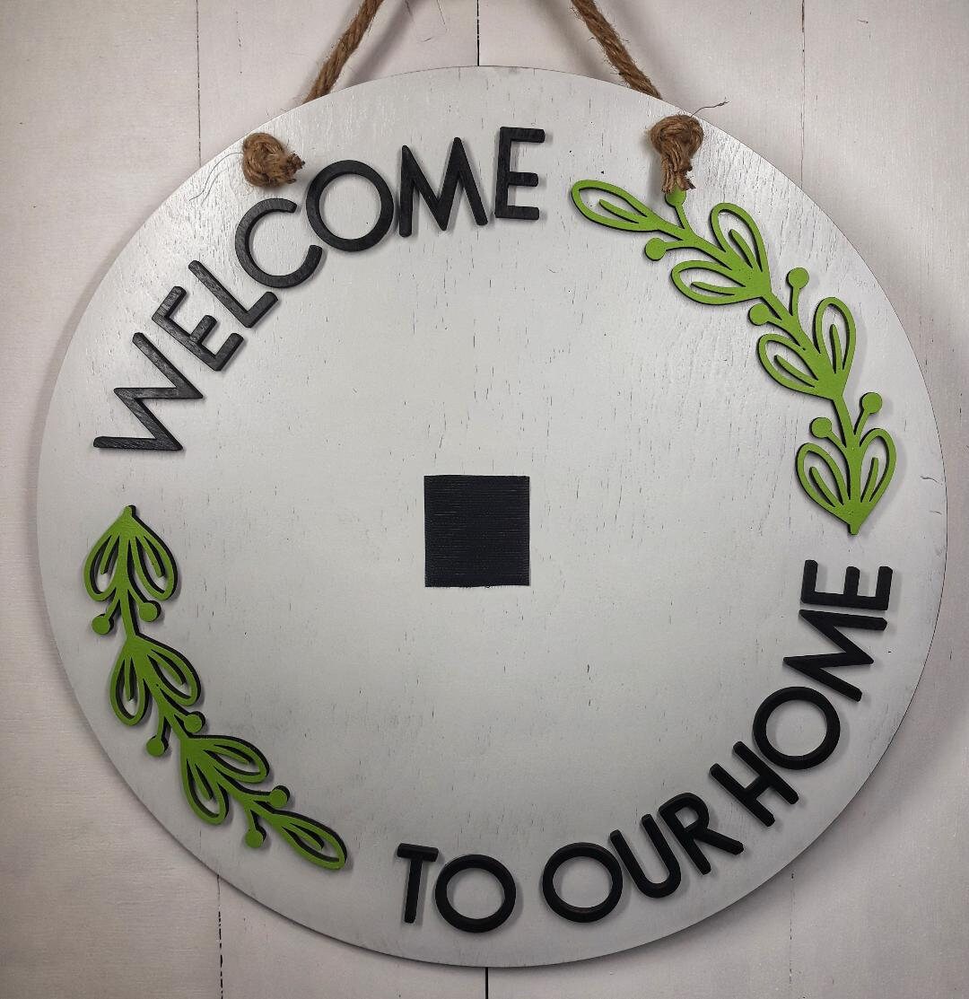 Interchangeable Welcome Sign Door Hanger - Etsy