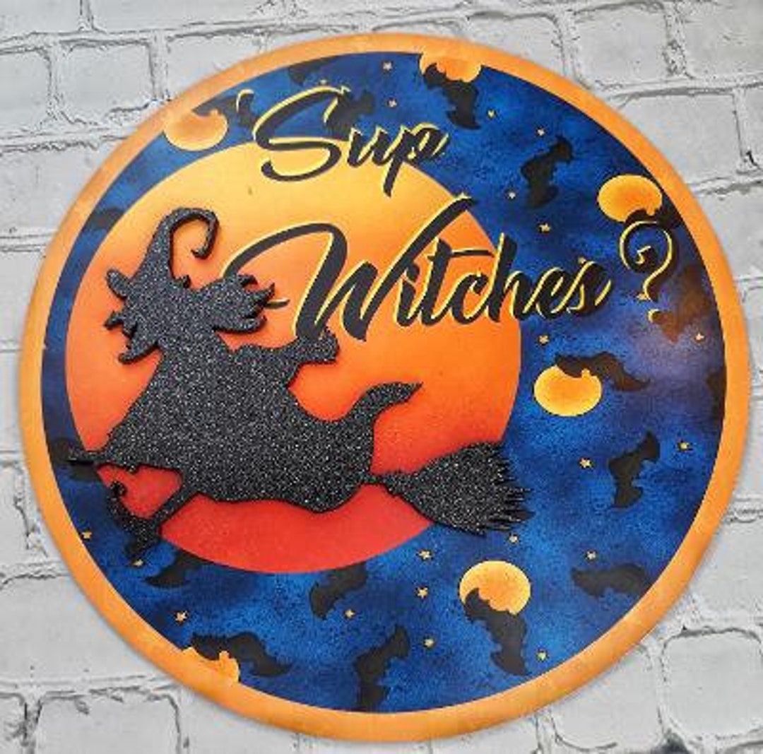 Sup Witches Wreath Attachment Halloween Decor Witch Lovers - Etsy