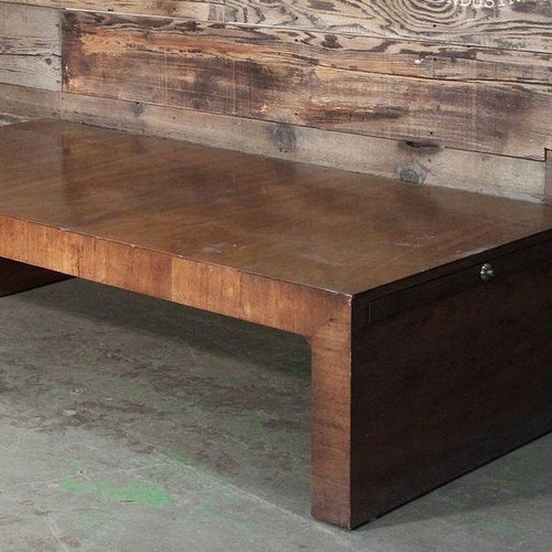 Hand-crafted Chunky Oak Sleeper Coffee Table Wax Finish | Etsy