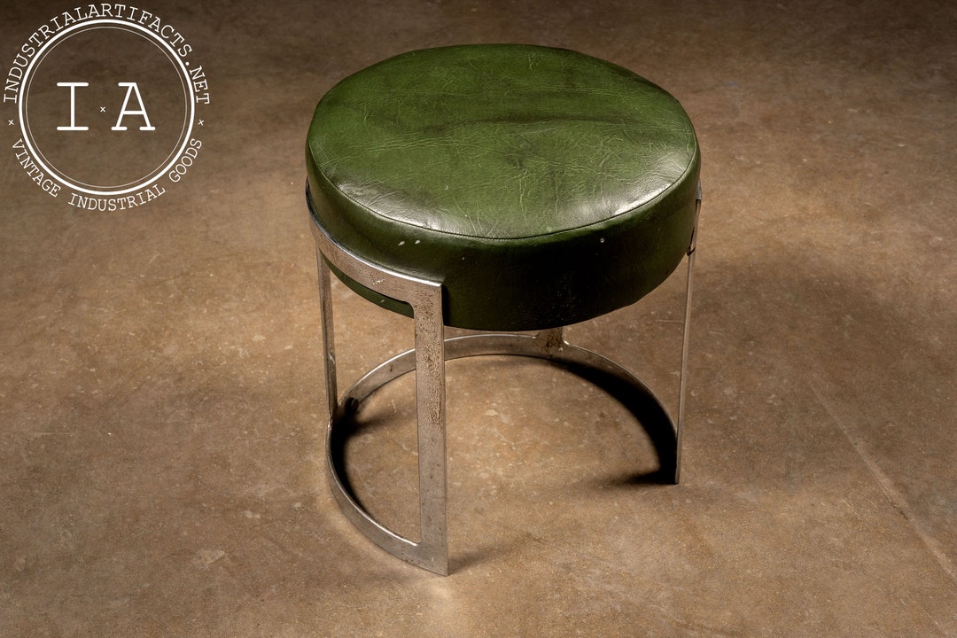 Vintage Upholstered Modernist Stool - Etsy