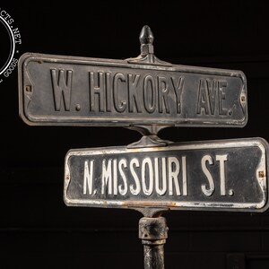 Vintage Hickory / Missouri Cross Street Sign - Etsy