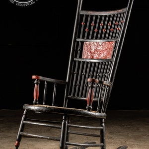 Antique Ornate Green Man Rocking Chair - Etsy