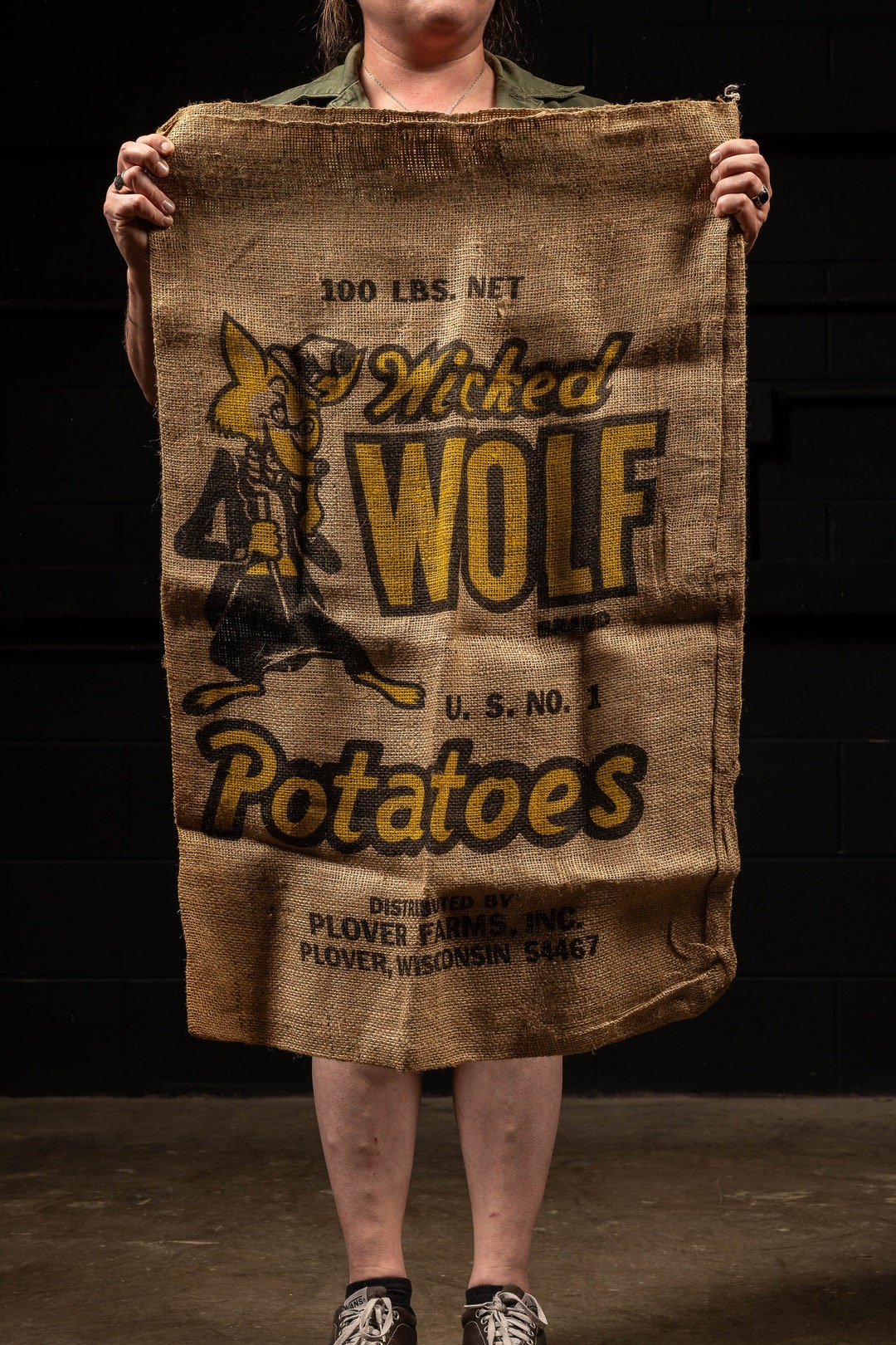 Antique Wicked Wolf Potato Sack - Etsy