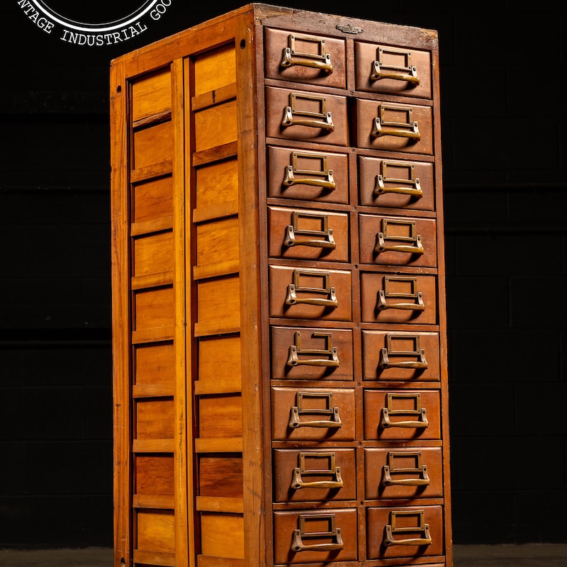 Card Catalog Cabinet - Etsy