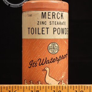 Vintage Merck Toilet Powder Composite Can - Etsy