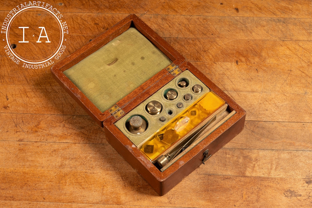 Antique CENCO Brass Weight Set - Etsy