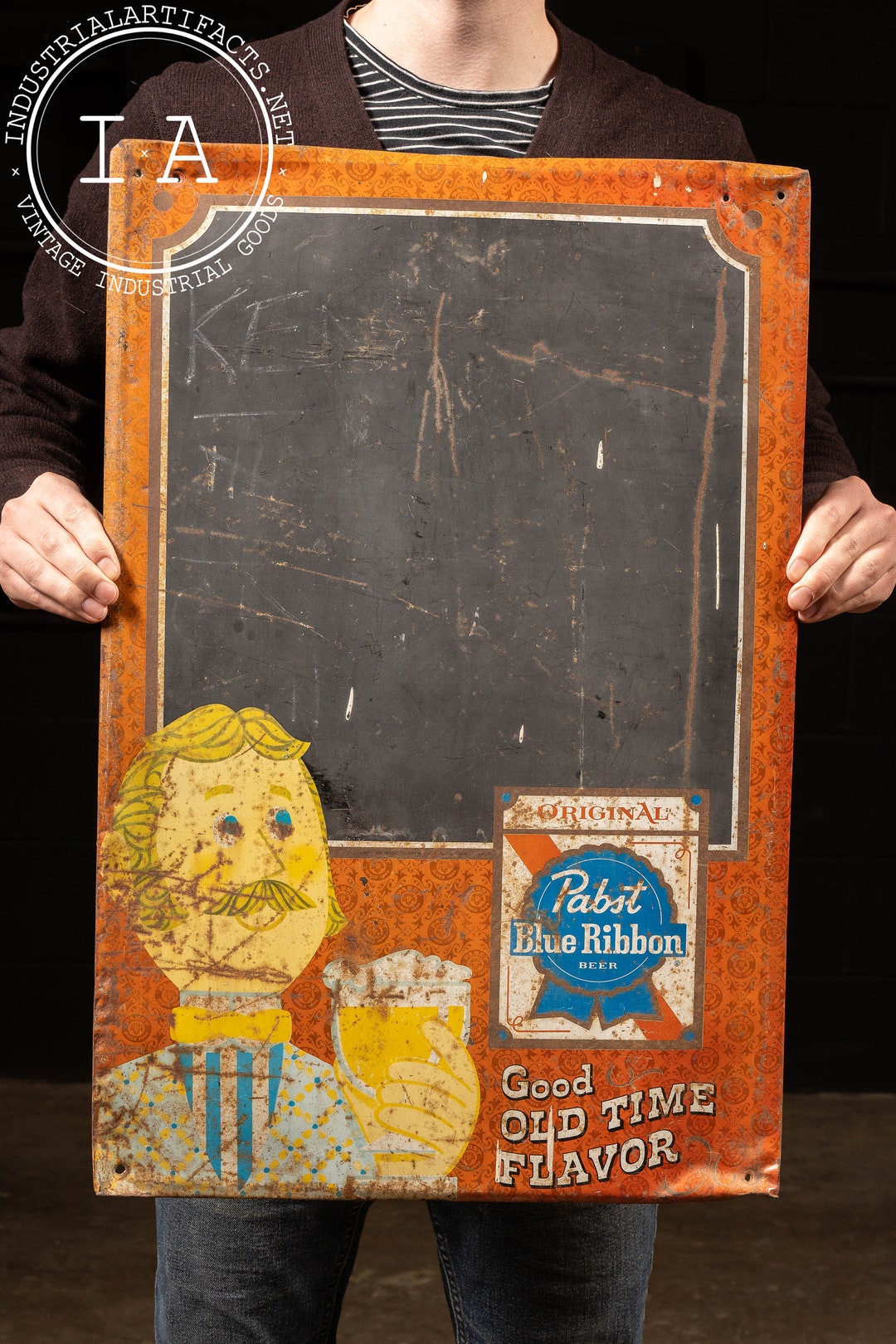 Vintage Tin Litho PBR Menu Board - Etsy