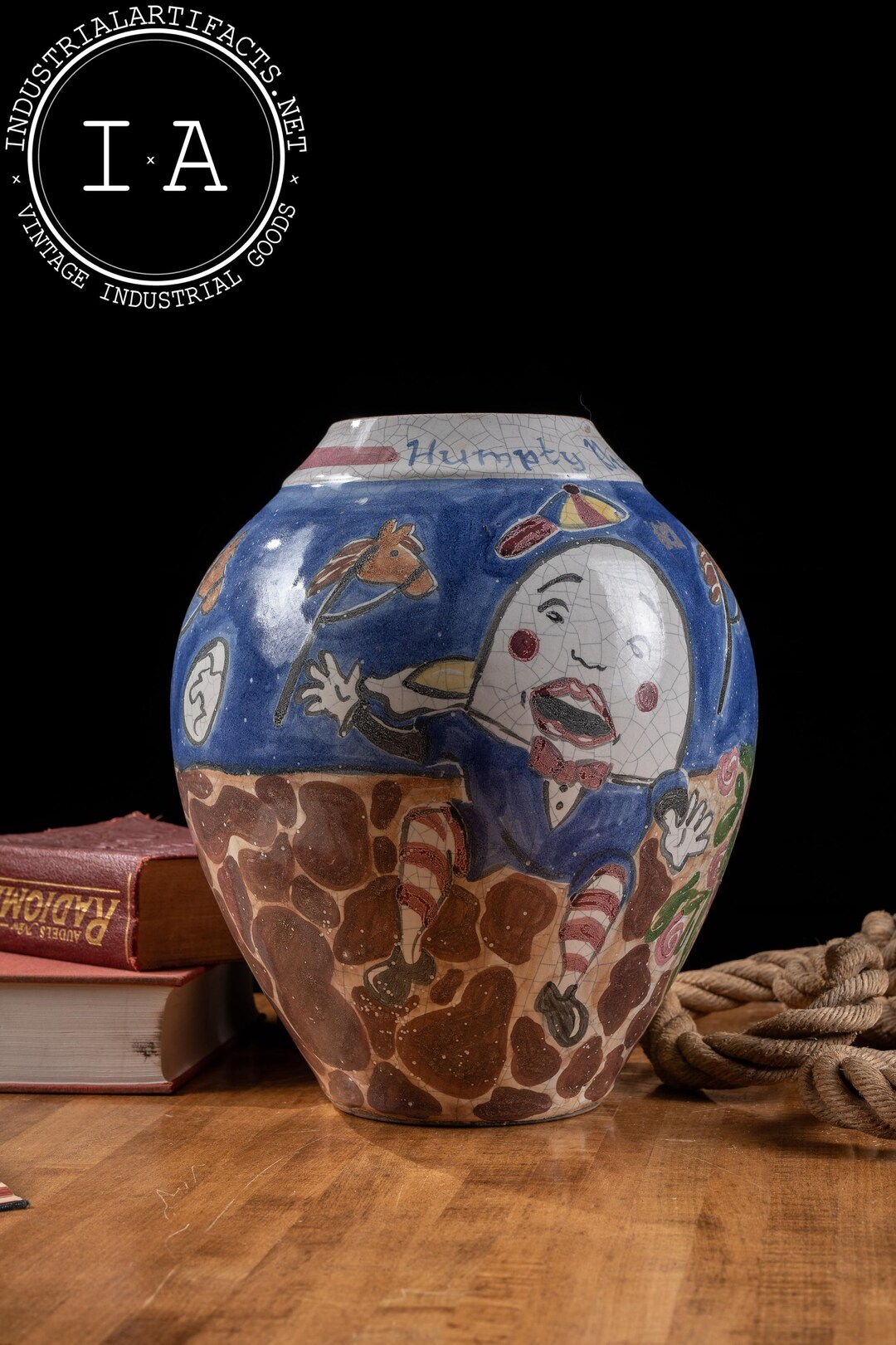 Humpty Dumpty | Odell Raku Pottery Vase; Signed, Dated - Etsy