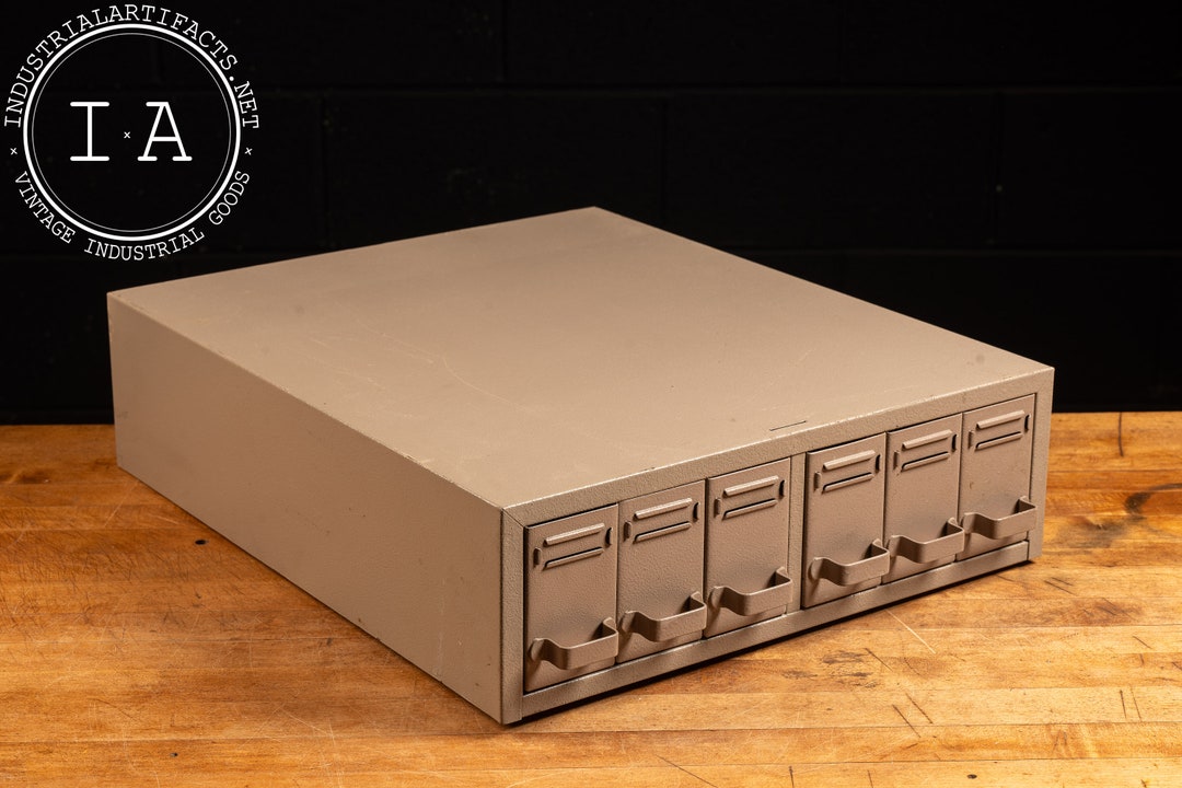 Vintage Steel Microscope Slide Storage Cabinet - Etsy