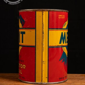Vintage Tin Litho Merit Motor Oil Can - Etsy