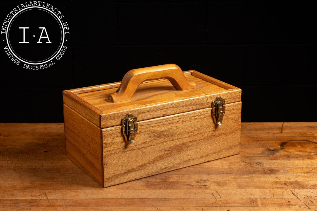 Vintage Wooden Utility Box - Etsy