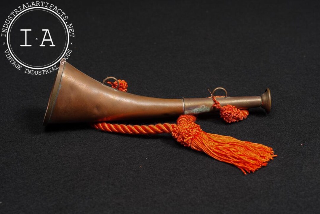 Vintage Brass and Copper Military Bugle With Red Tassel Cord - Etsy