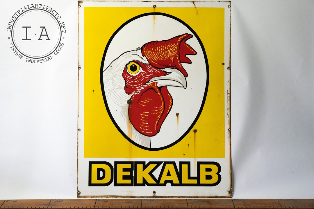 Antique Porcelain Enamel Dekalb Poultry Research Farm Sign - Etsy