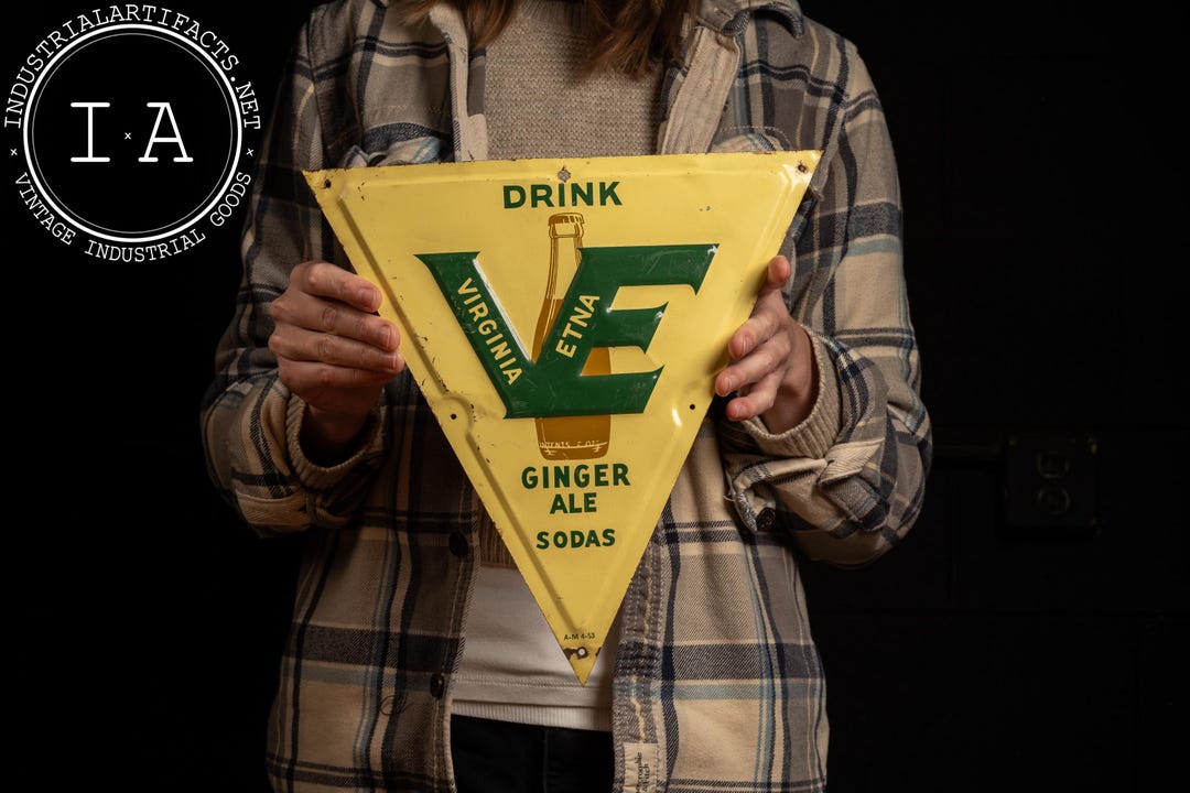 Vintage Virginia Etna Ginger Ale Embossed Triangular Tin Sign - Etsy