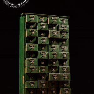 Antique Industrial 48-drawer Apothecary Cabinet - Etsy