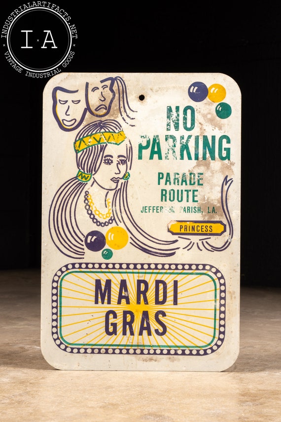 Vintage Mardi Gras Parade Sign - Etsy