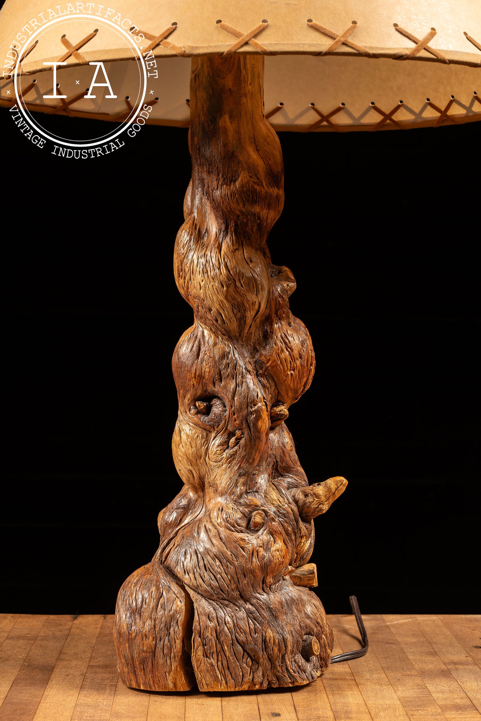 Vintage Handmade Burl Lamp - Etsy