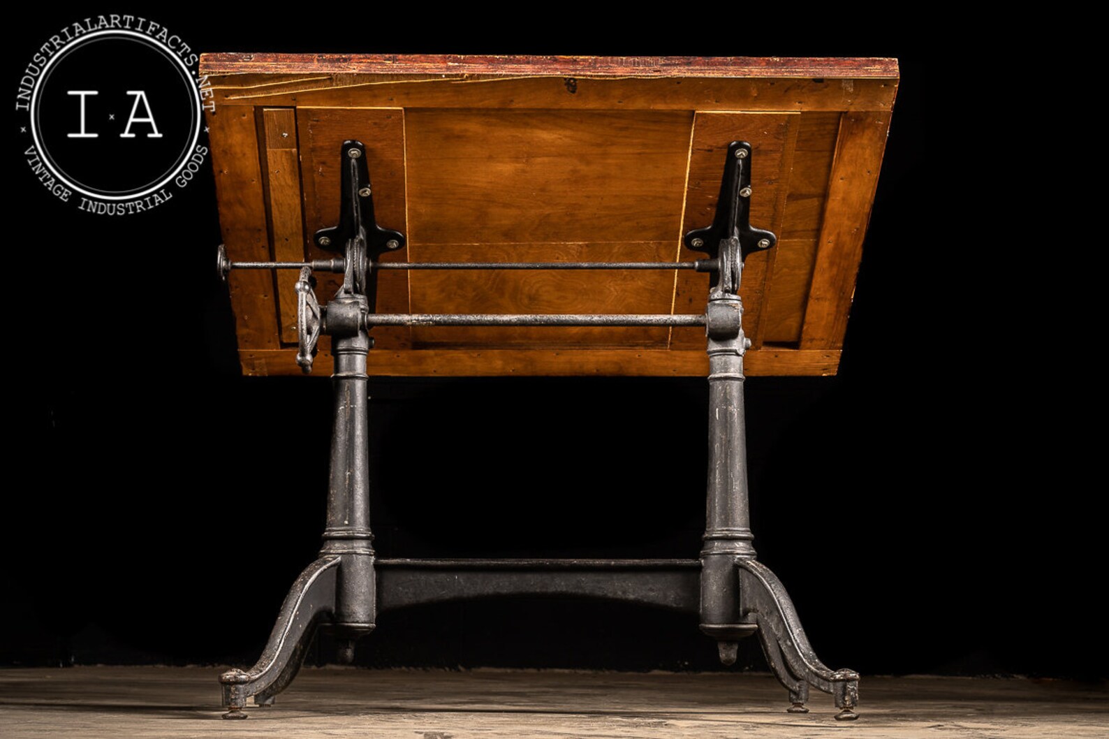 Vintage Adjustable Height Industrial Drafting Table With Cast - Etsy