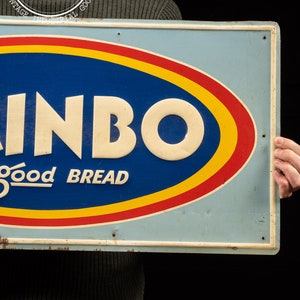 Vintage Rainbo Bread Embossed Tin Advertising Sign - Etsy