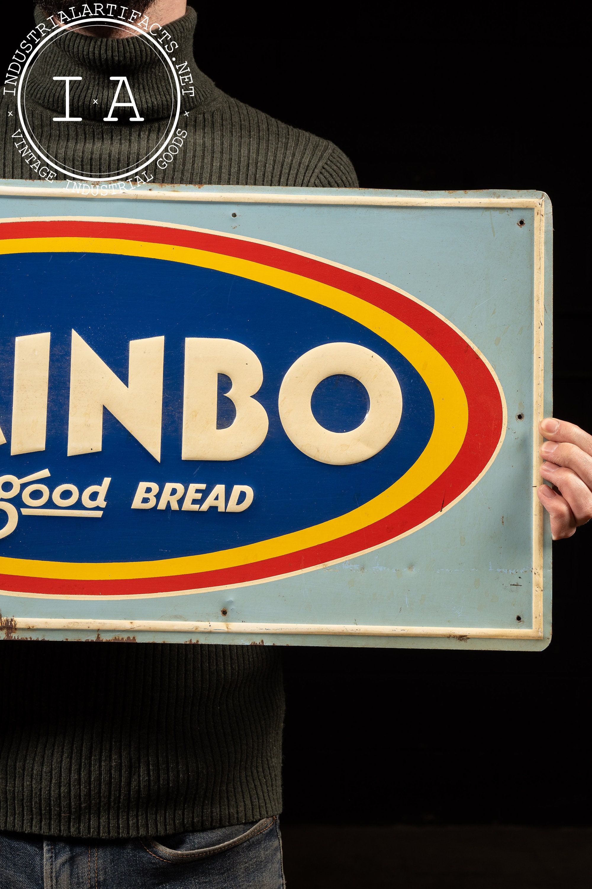 Vintage Rainbo Bread Embossed Tin Advertising Sign - Etsy