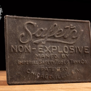 Small Antique Cast Safety Sign - Etsy