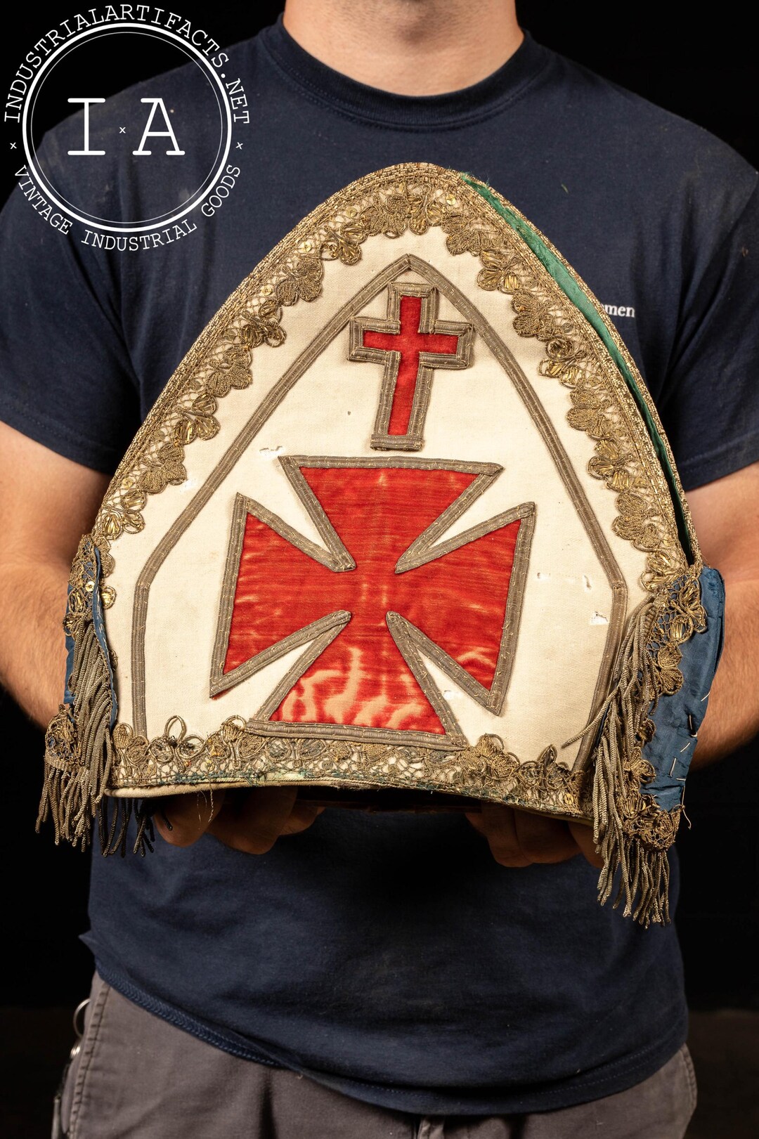 Antique Knights Templar Regalia Ceremonial Miter Hat - Etsy