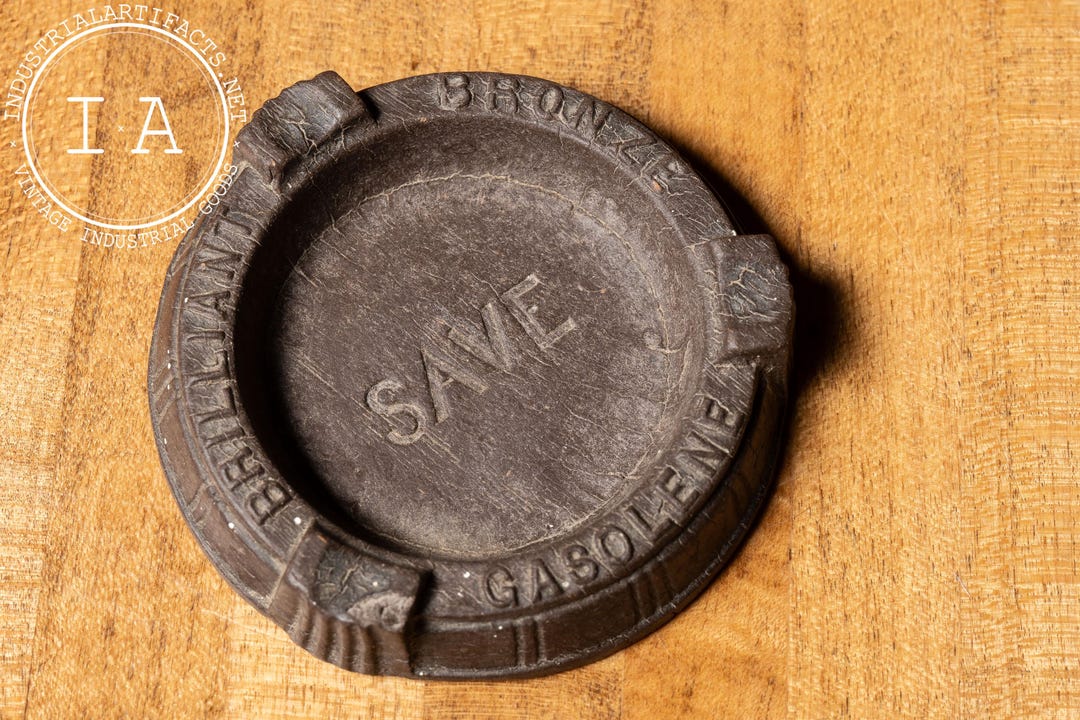 Johnson/standard Oil "brilliant Bronze Gasolene" Ashtray - Etsy