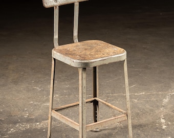 Vintage Industrial Lyons Shop Stool - Etsy
