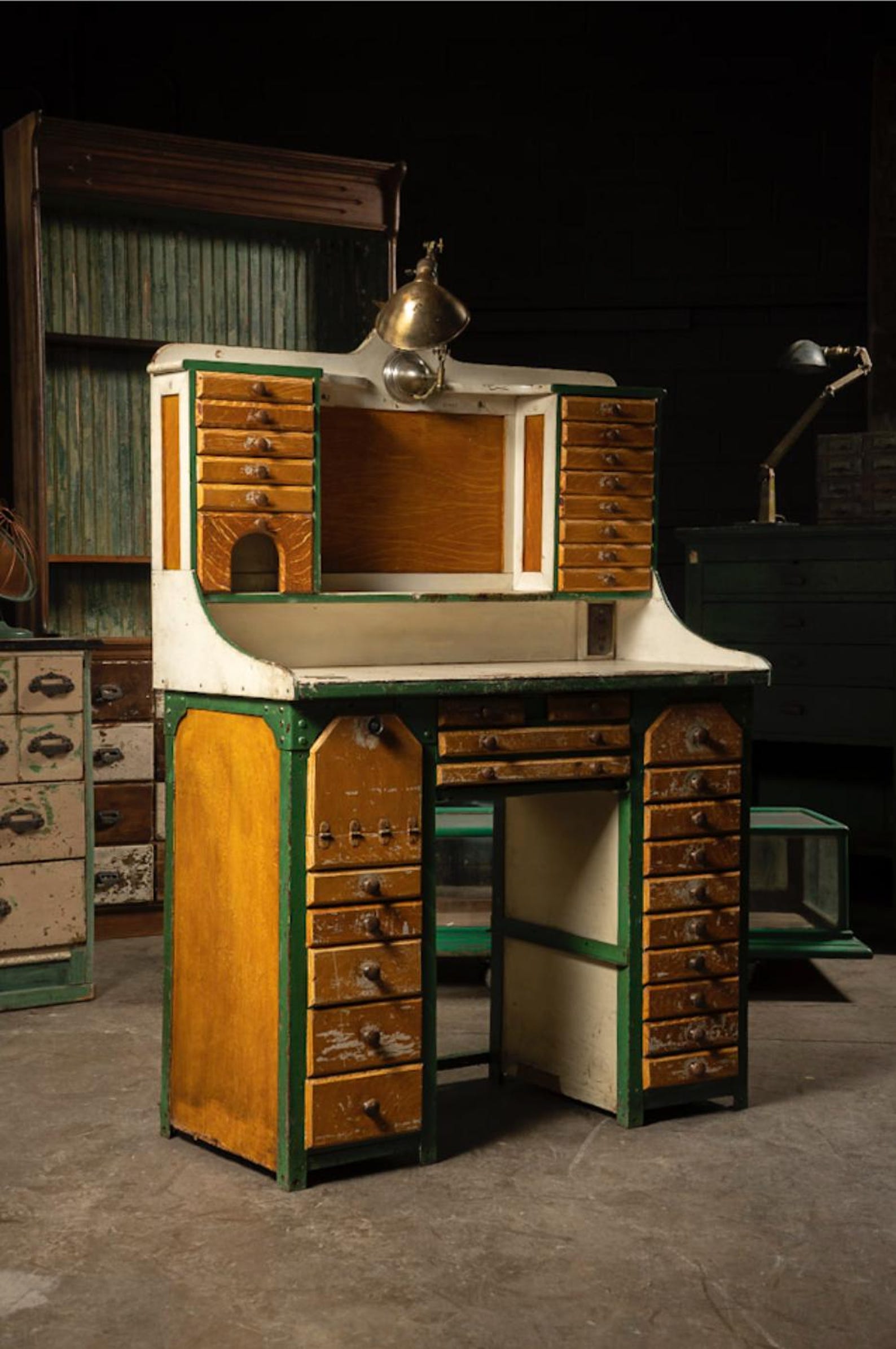 Early 20th Century Watchmaker's Desk With Faries Lamp - Etsy