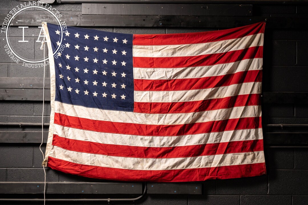 Vintage 48-star American Flag - Etsy