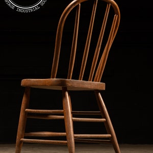 Antique Farmhouse Rail Back Oak Dining Chair - Etsy